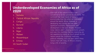 Underdeveloped economies of the world | PPTX