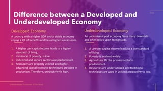 Underdeveloped economies of the world | PPTX