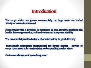 Underexploited flower crops | PDF