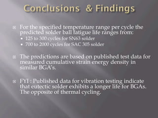 BGA FEA underfll study | PDF
