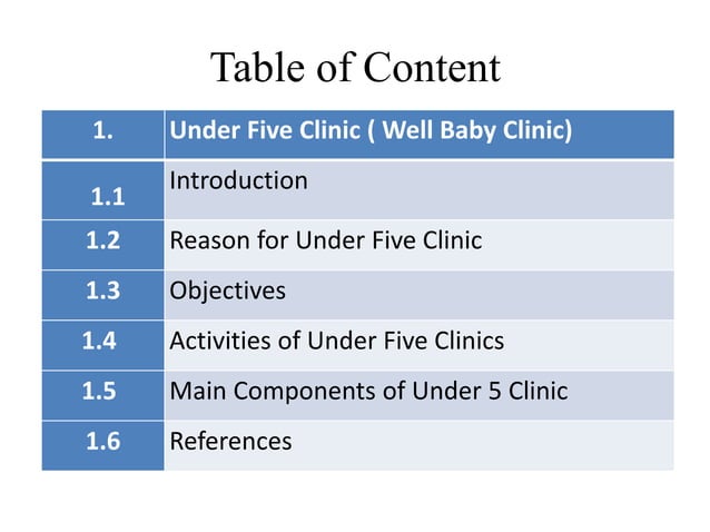 Under Five Clinic (Well Baby Clinic.pptx