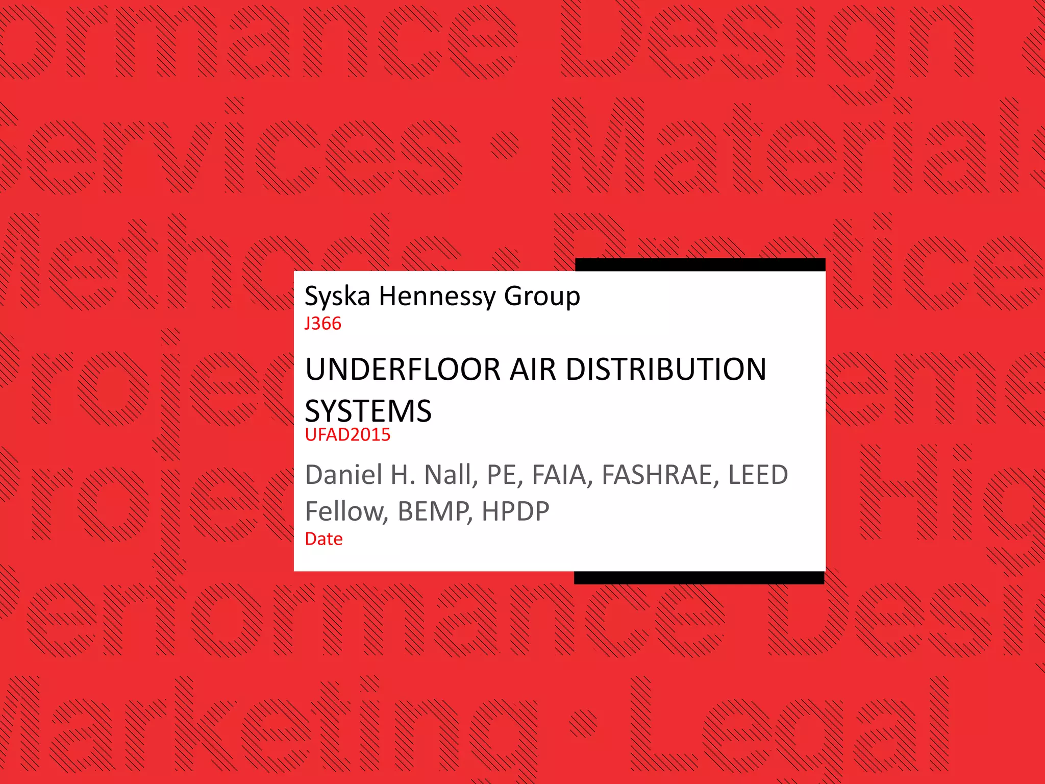 Underfloor Air Distribution | PPT