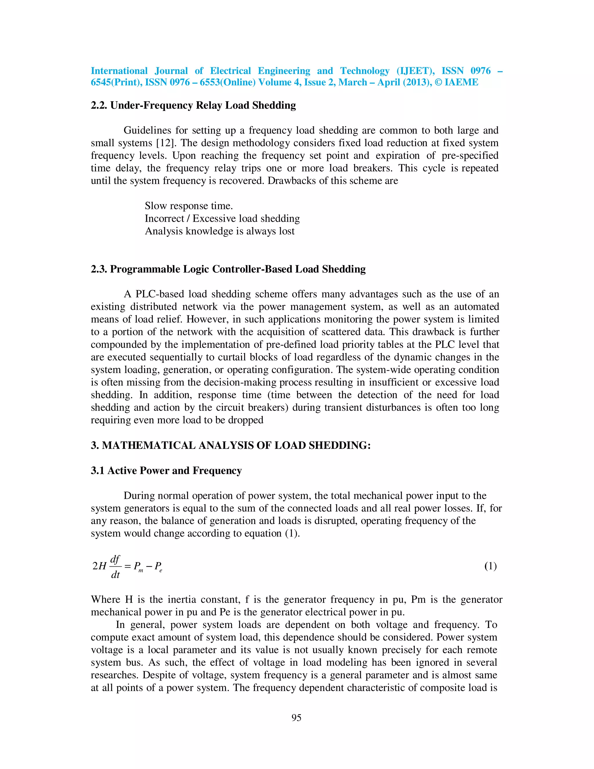 Under frequency load shedding for energy management using anfis case study | PDF | Internet of ...