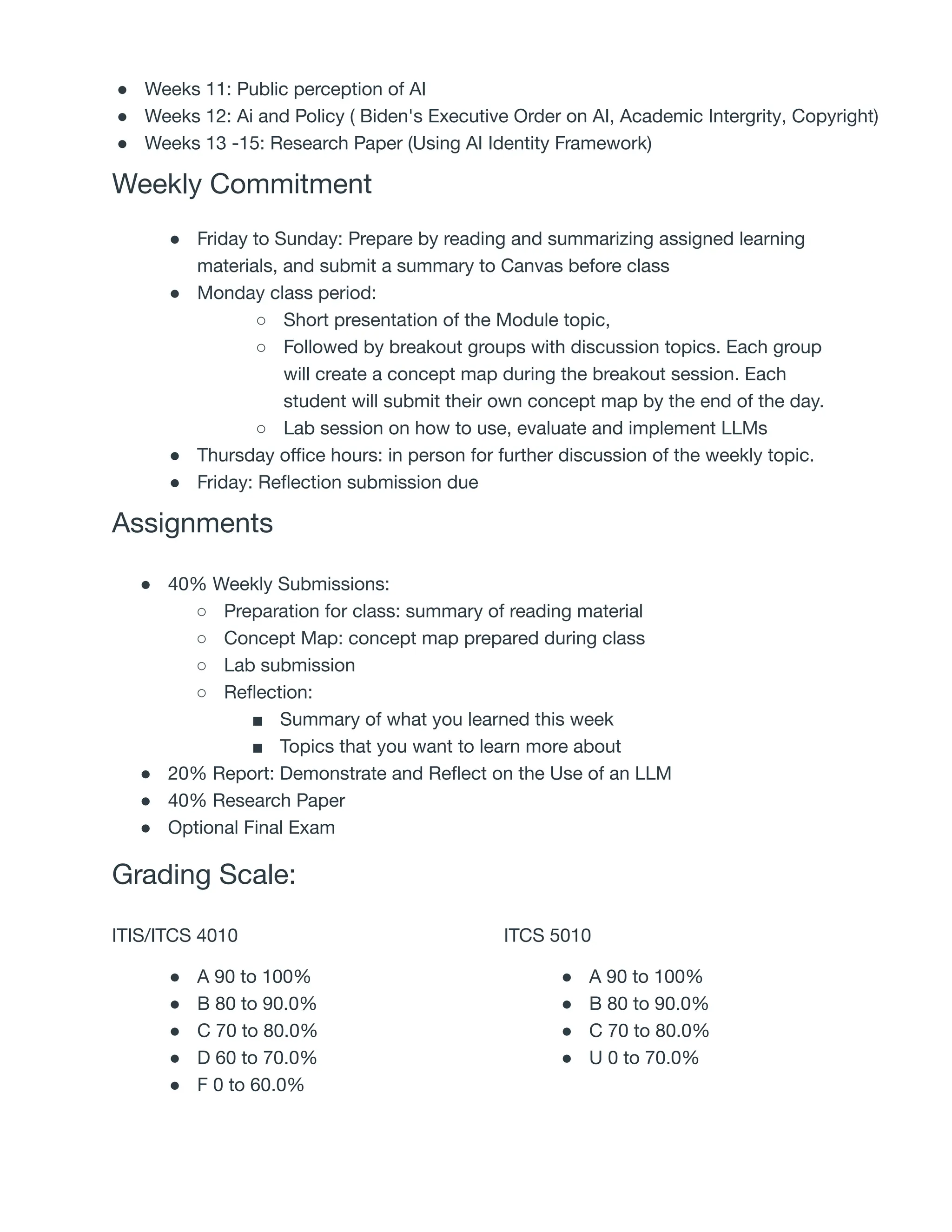 AI Literacy -Undergrad_Graduate Course | PDF