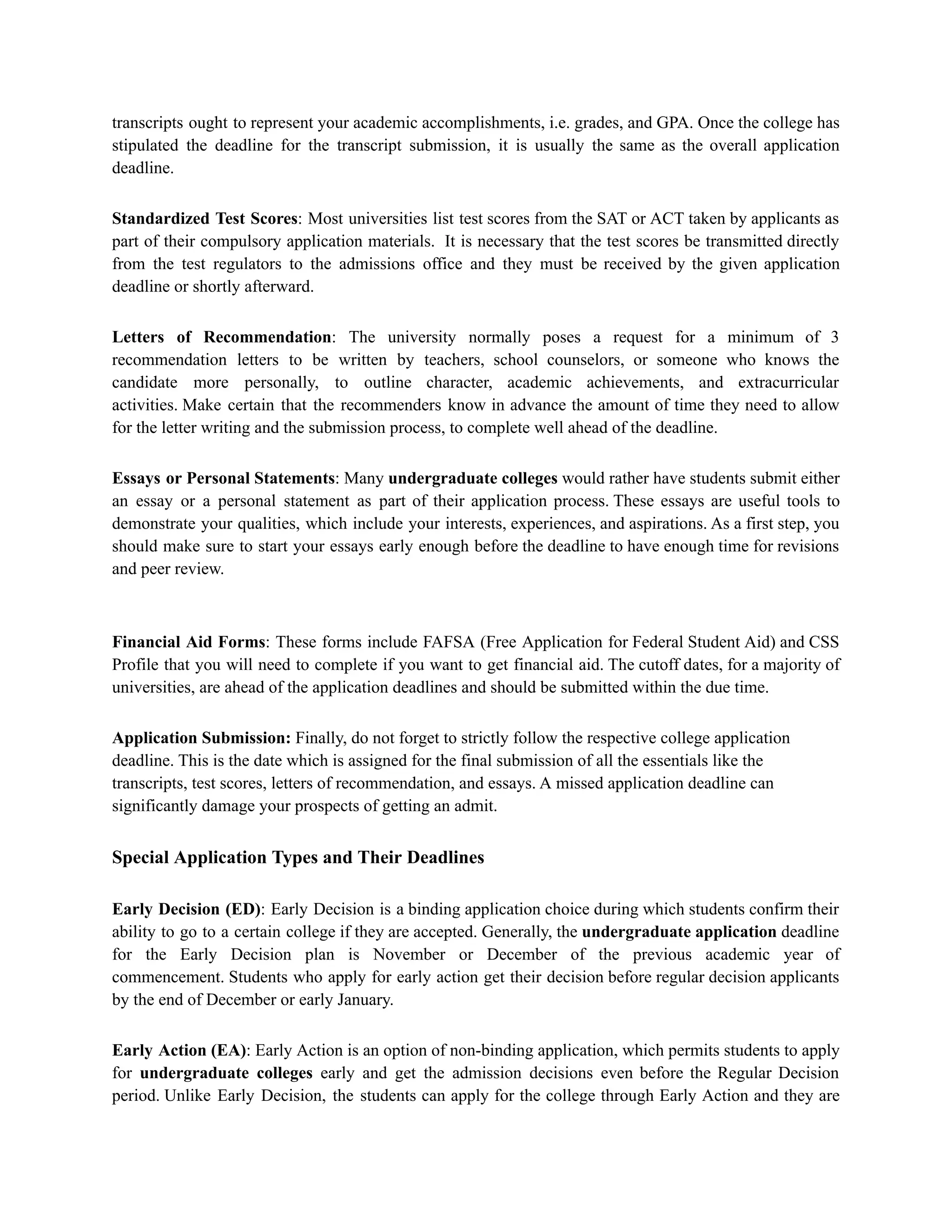 Undergraduate Application Timeline - Your Guide to a Smooth Process ...