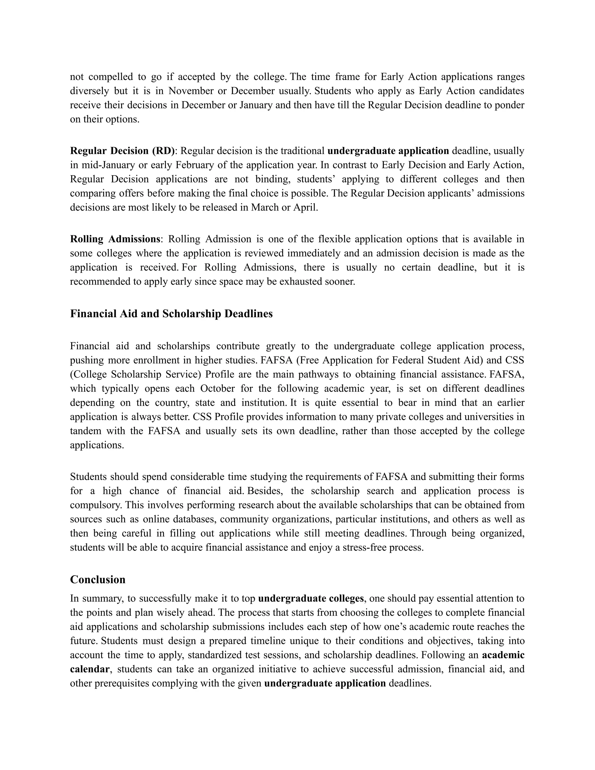 Undergraduate Application Timeline - Your Guide to a Smooth Process ...