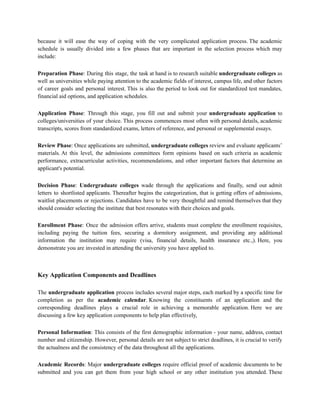 Undergraduate Application Timeline - Your Guide to a Smooth Process ...