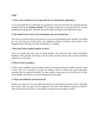 Undergraduate Application Timeline - Your Guide to a Smooth Process ...