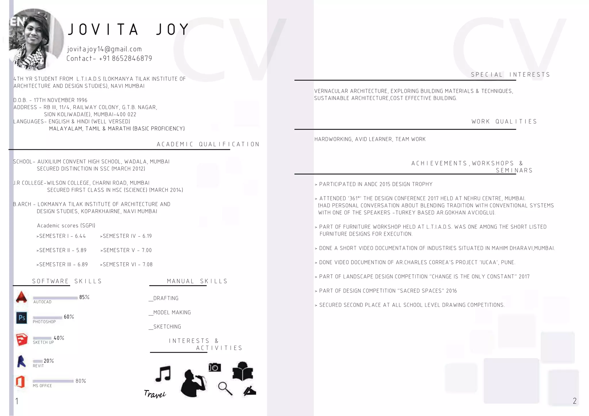 Undergraduate portfolio (B.Arch) | PDF