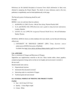 Undergraduate Project Paper Guidelines_1.pdf | Undergraduate Education ...