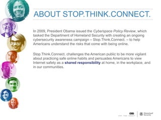 Undergraduate Student Presentation STOP.THINK.CONNECT™ NATIONAL ...