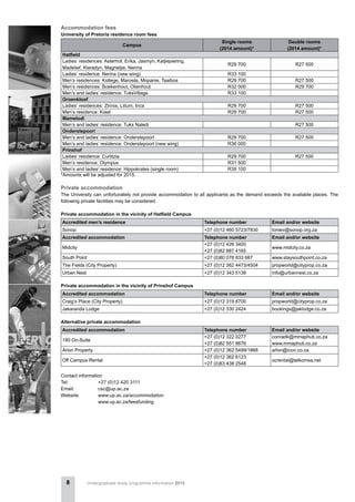 University of Pretoria - 2015 Undergraduate Study Programme Information ...