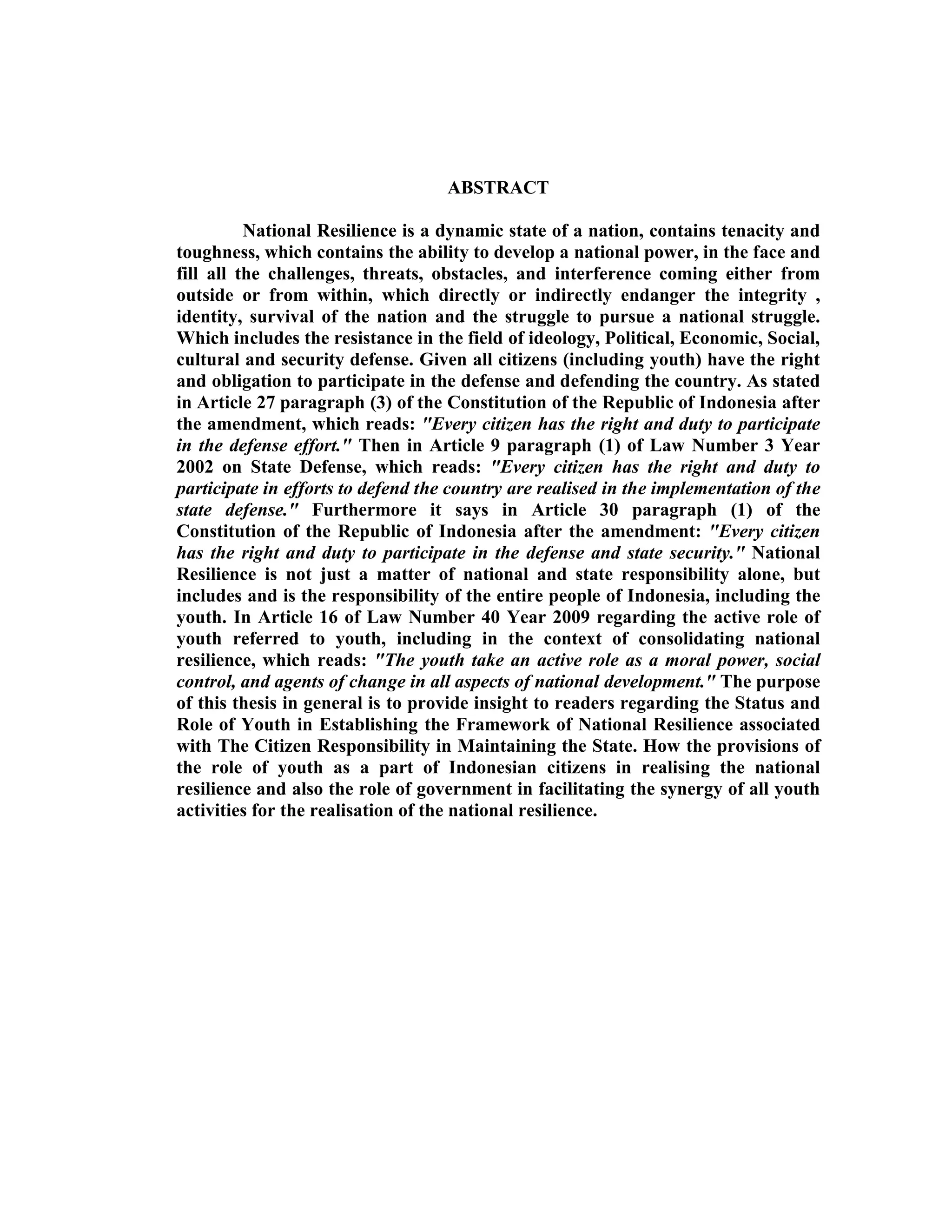 Undergraduate thesis brief | PDF