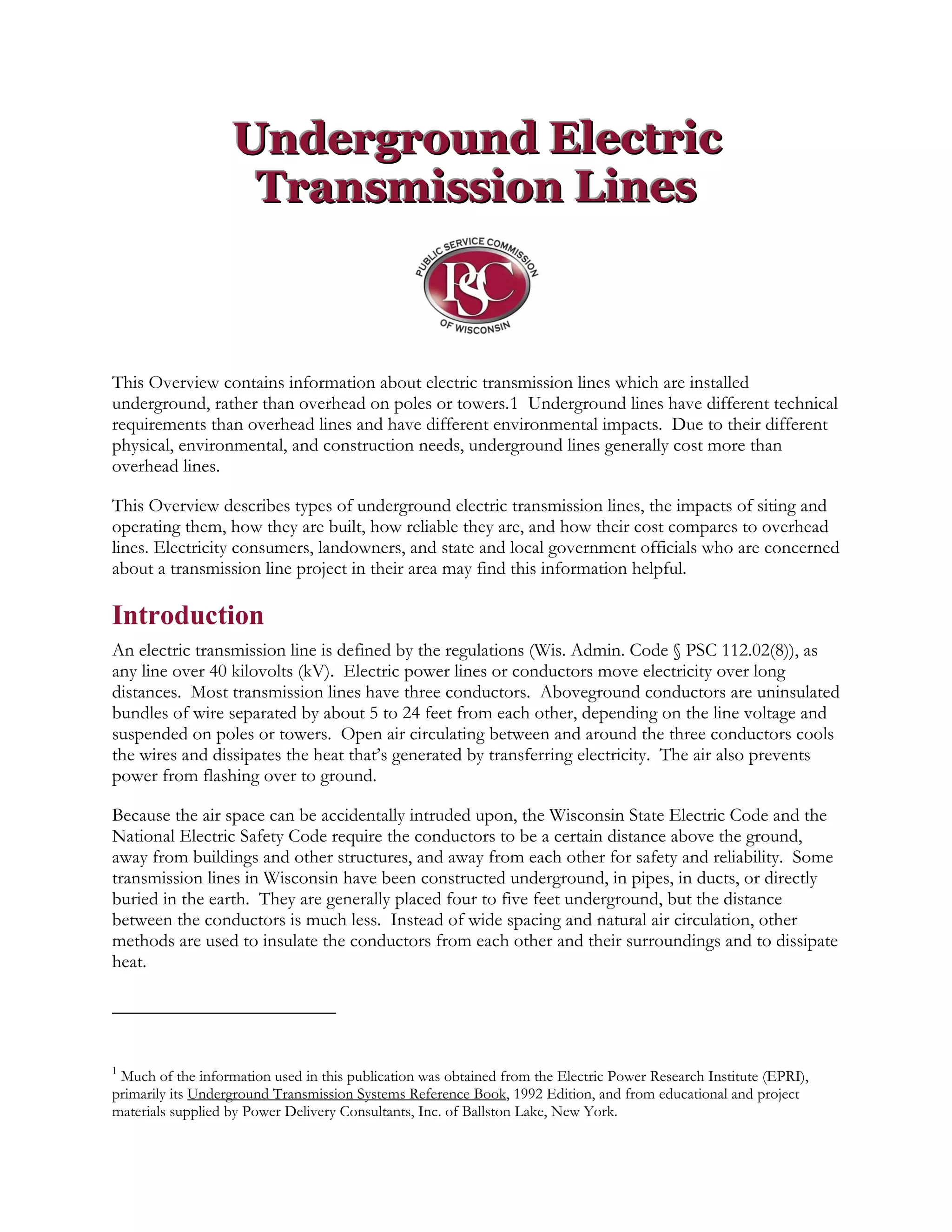 Underground electric-transmission-lines | PDF