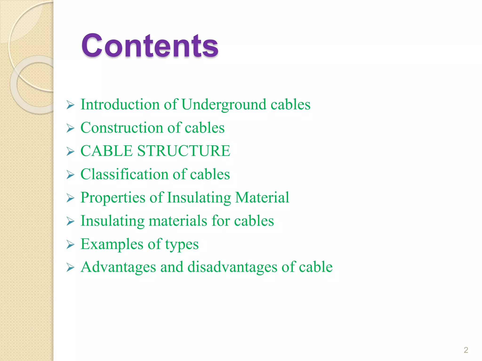 Underground cables | PPT