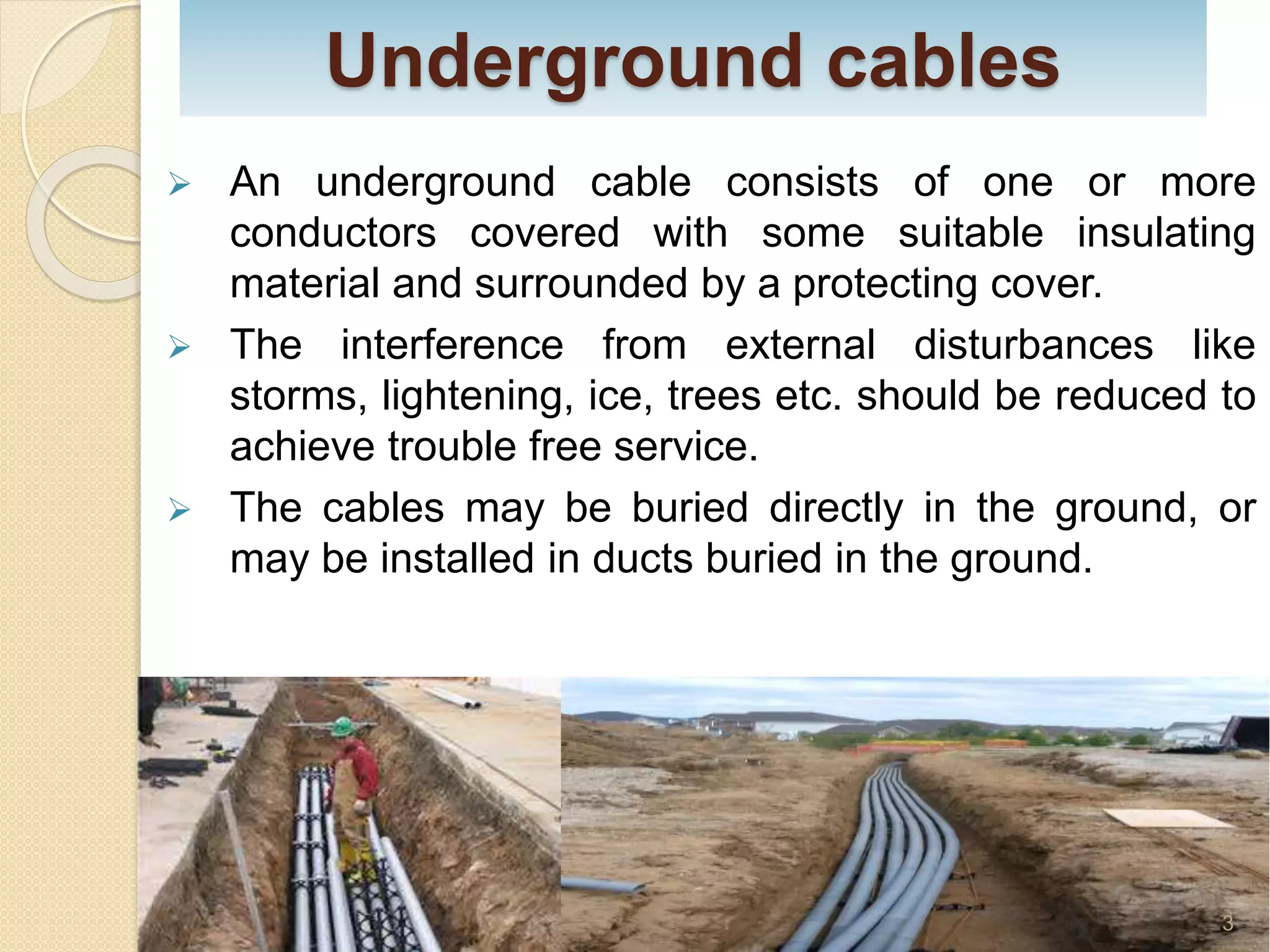 Underground cables | PPTX