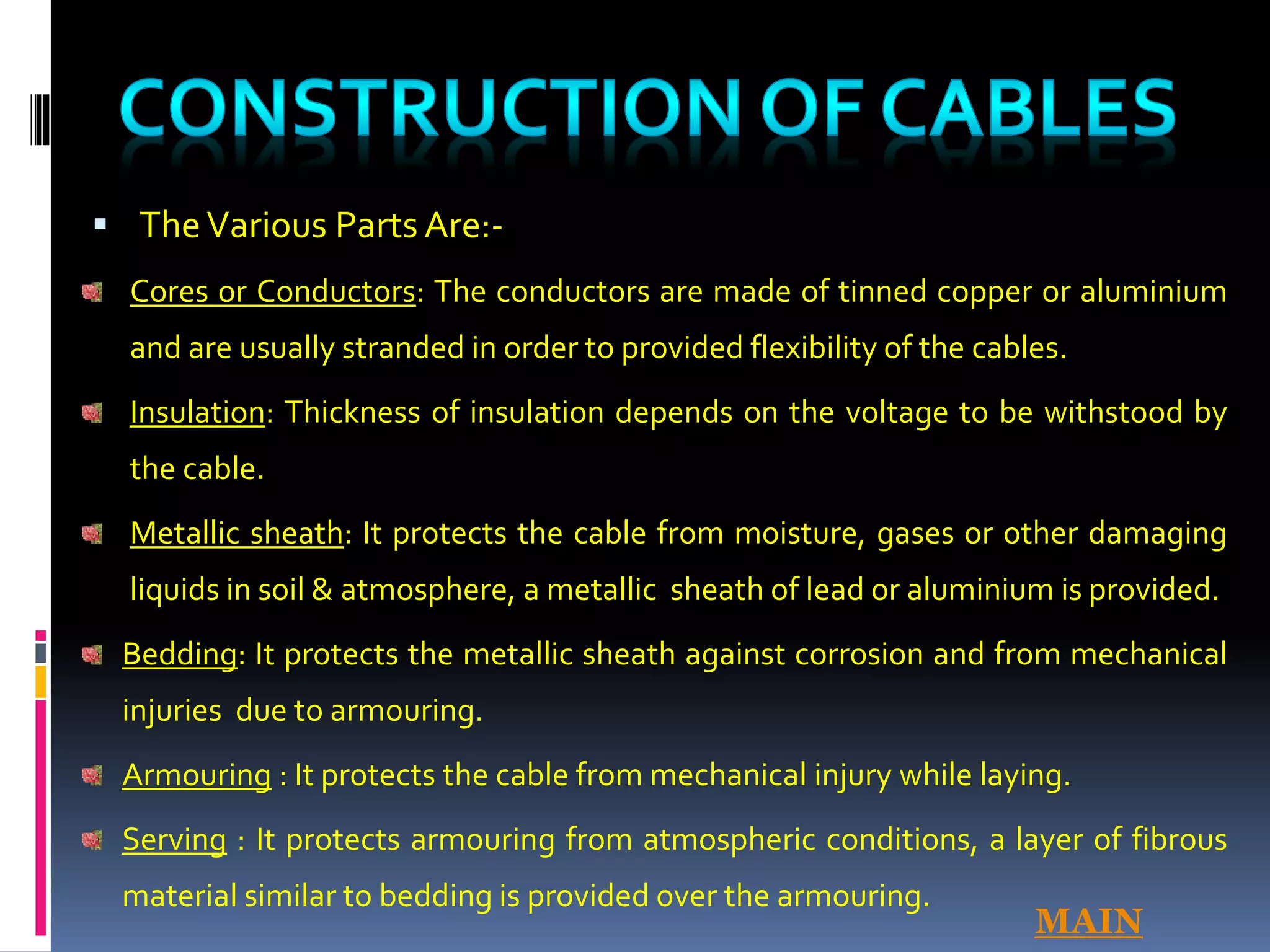 Underground cables | PPT