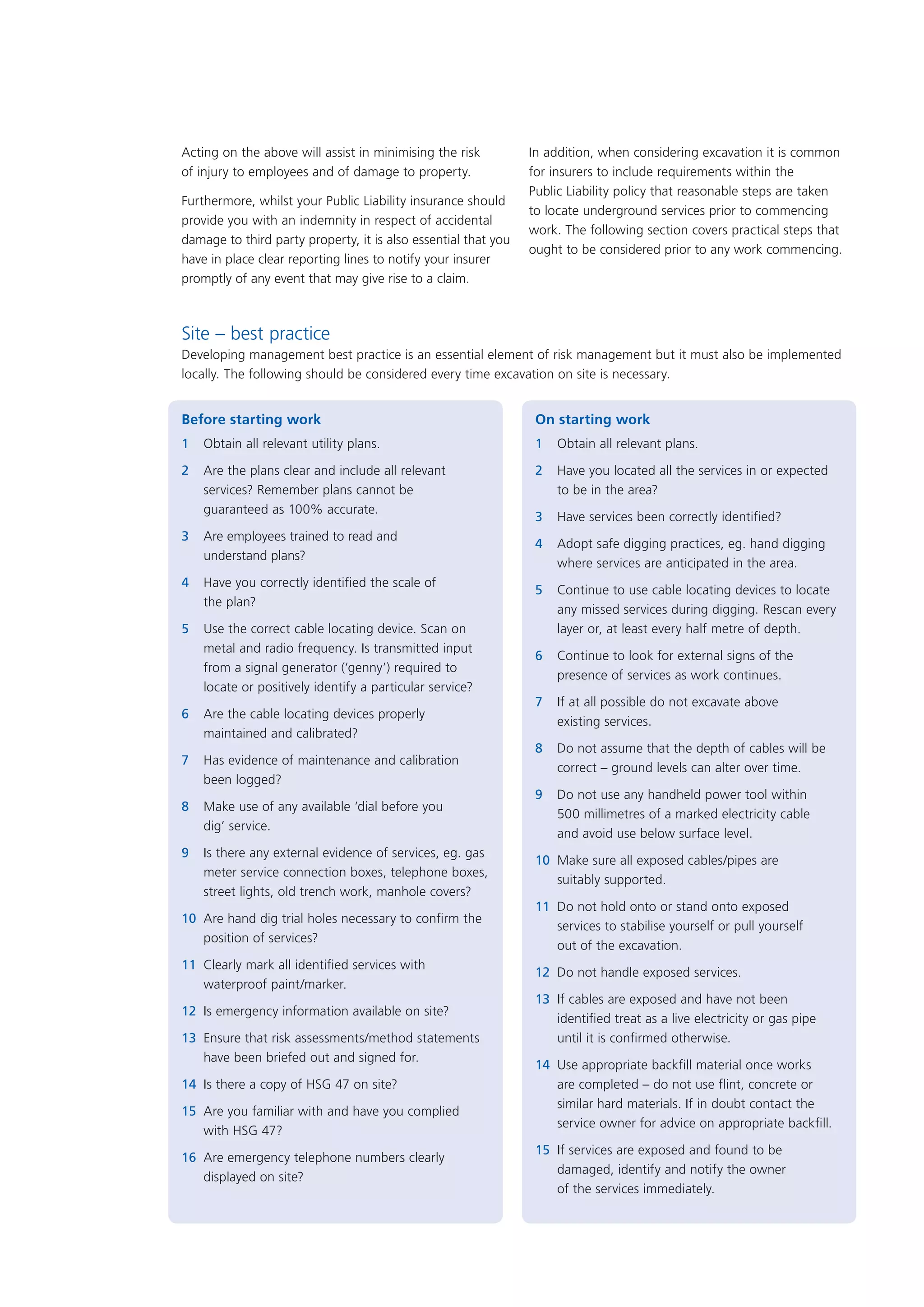 Underground Cable Strikes - Best Practice Guidelines For Construction ...