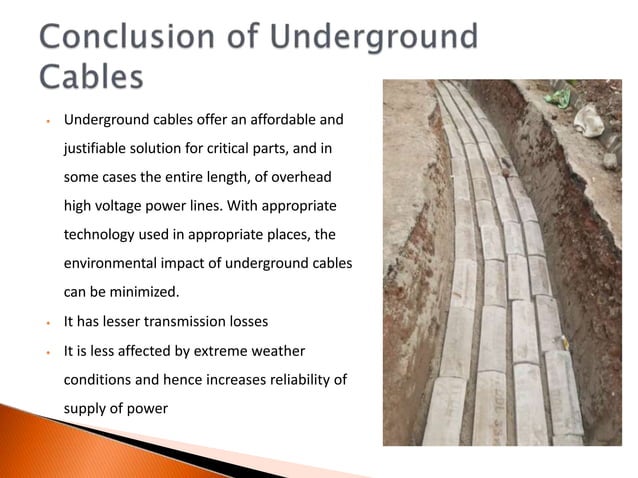 Underground cables vs overhead lines | PPTX