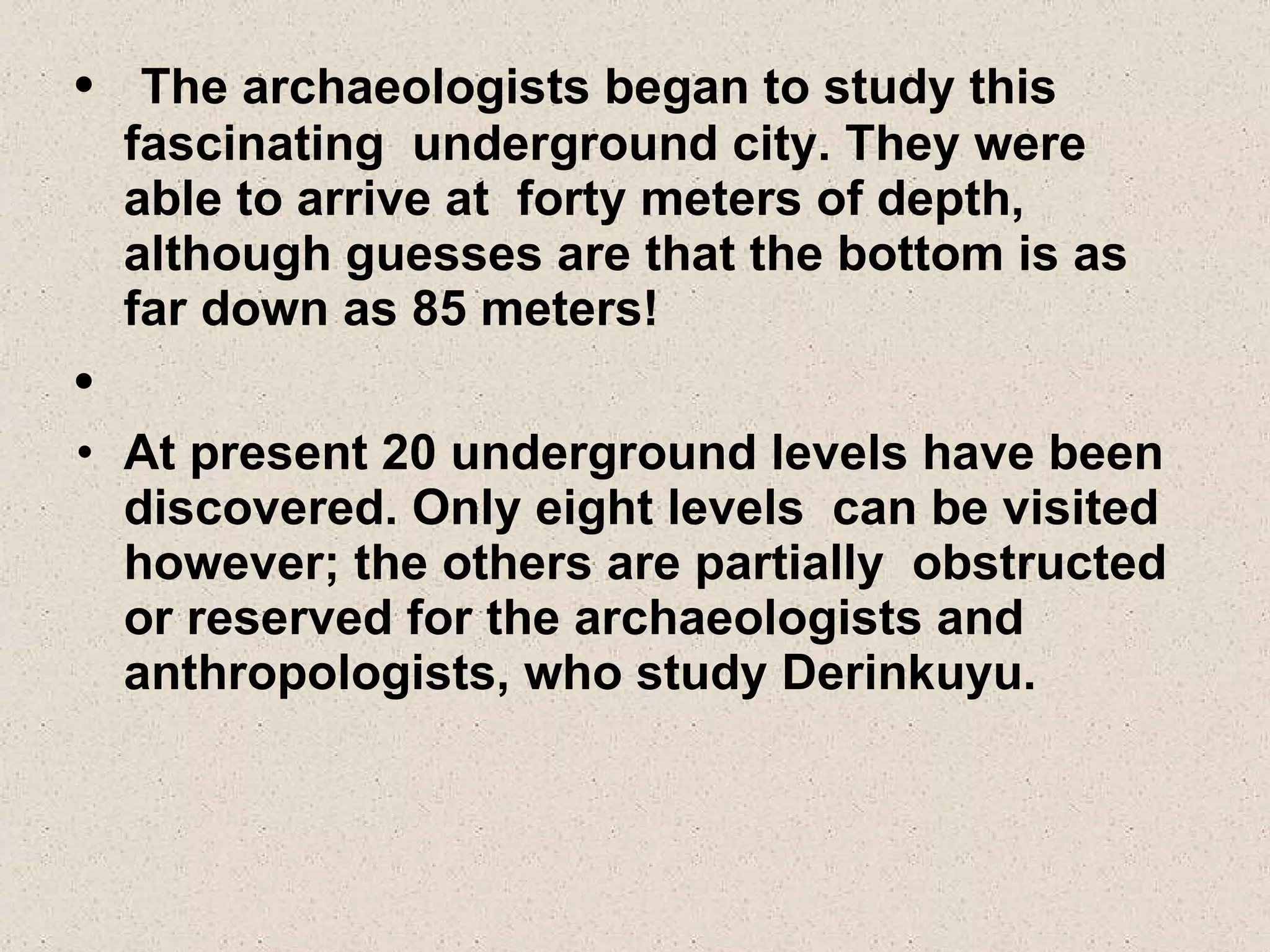 Underground City of Derinkuyu | PPS