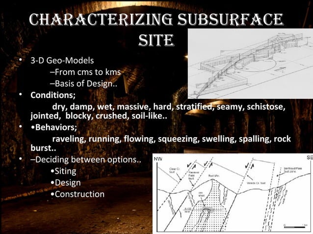 Underground construction Techniques civil final year seminar | PPT