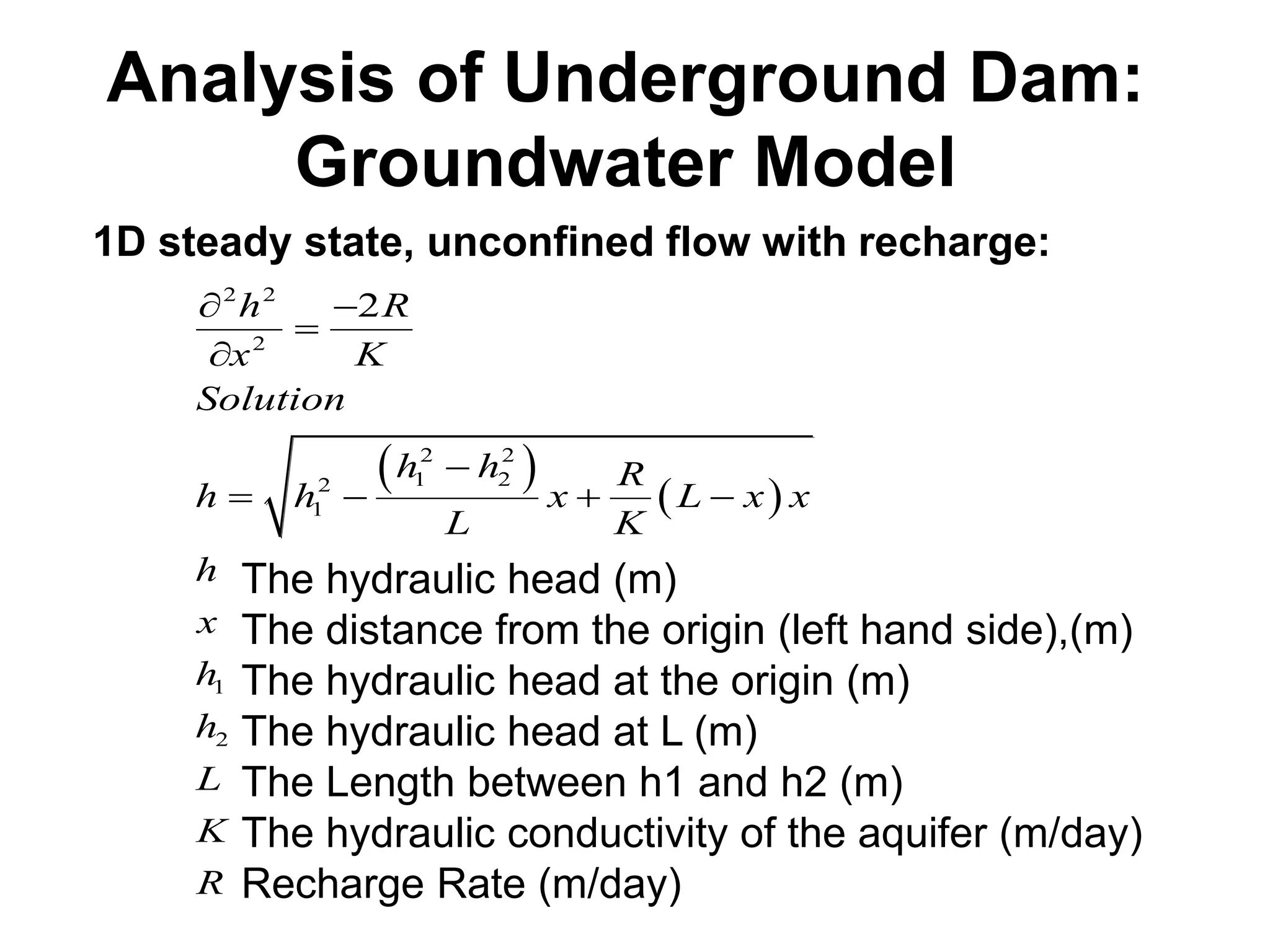 Under ground dams design | PPSX