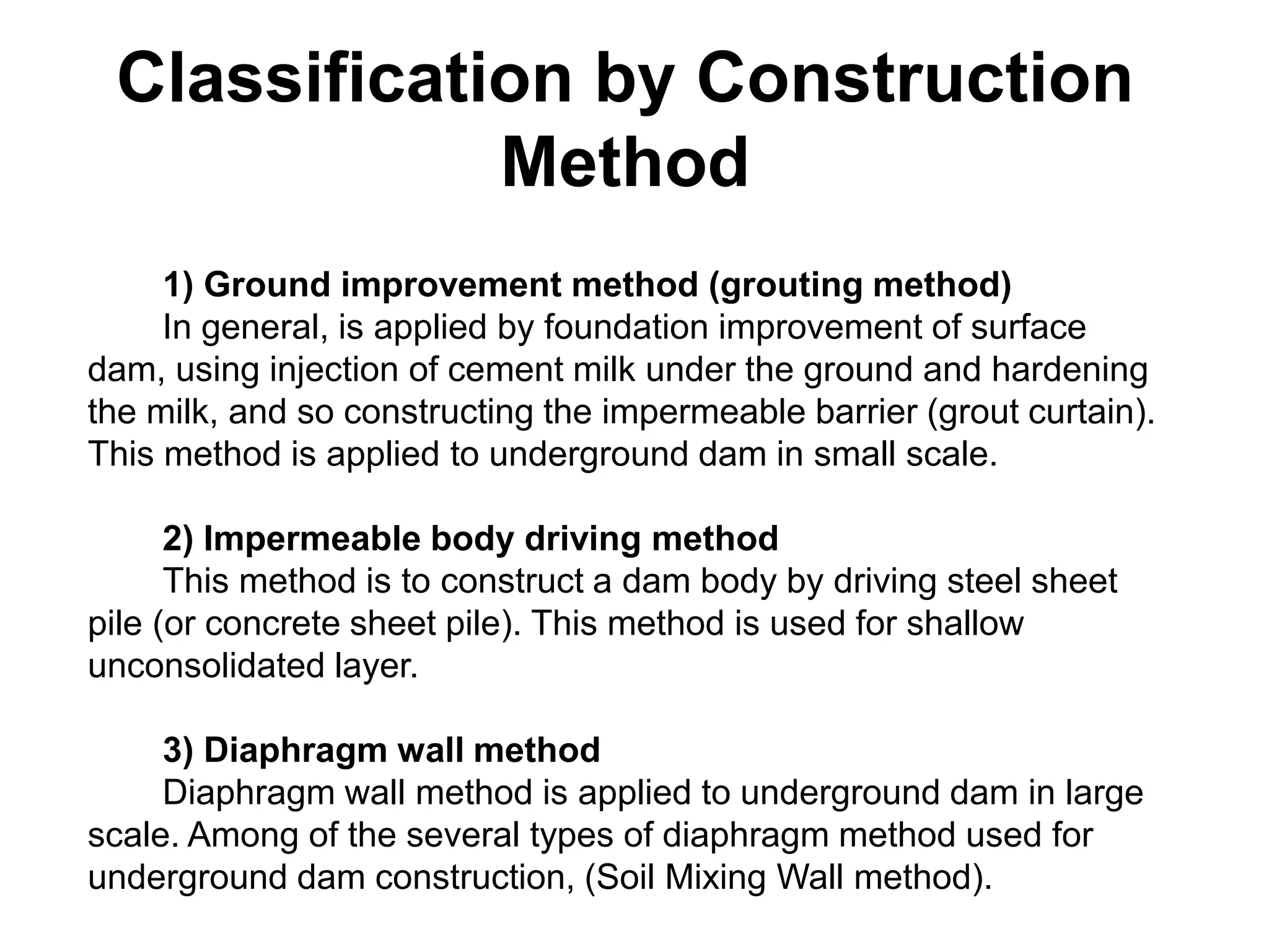 Under ground dams design | PPSX