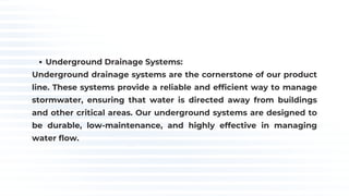 UNDERGROUND DRAINAGE SOLUTIONS WITH LEENUS INDIA | PPT