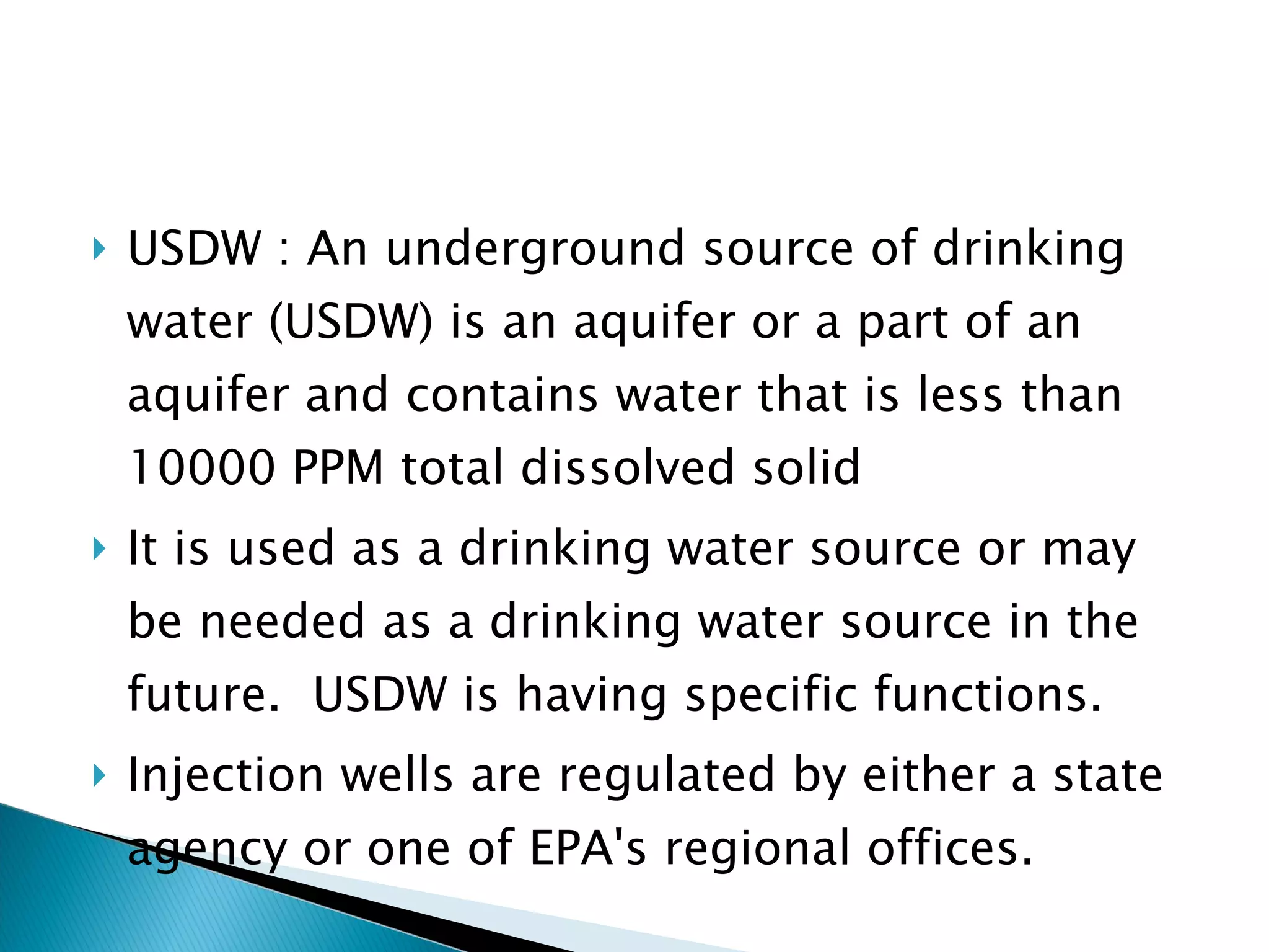Underground Injection Control | PPT