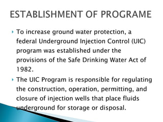 Underground Injection Control | PPT