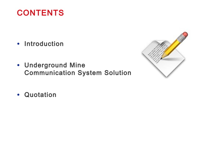 Underground mine communication system i&m | PPT