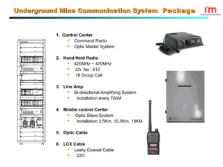 Underground mine communication system i&m | PPT