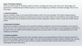 Underground Mine Ventilation Systems Canada: Ensuring Safety and Efficiency | PPT