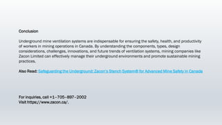 Underground Mine Ventilation Systems Canada: Ensuring Safety and ...
