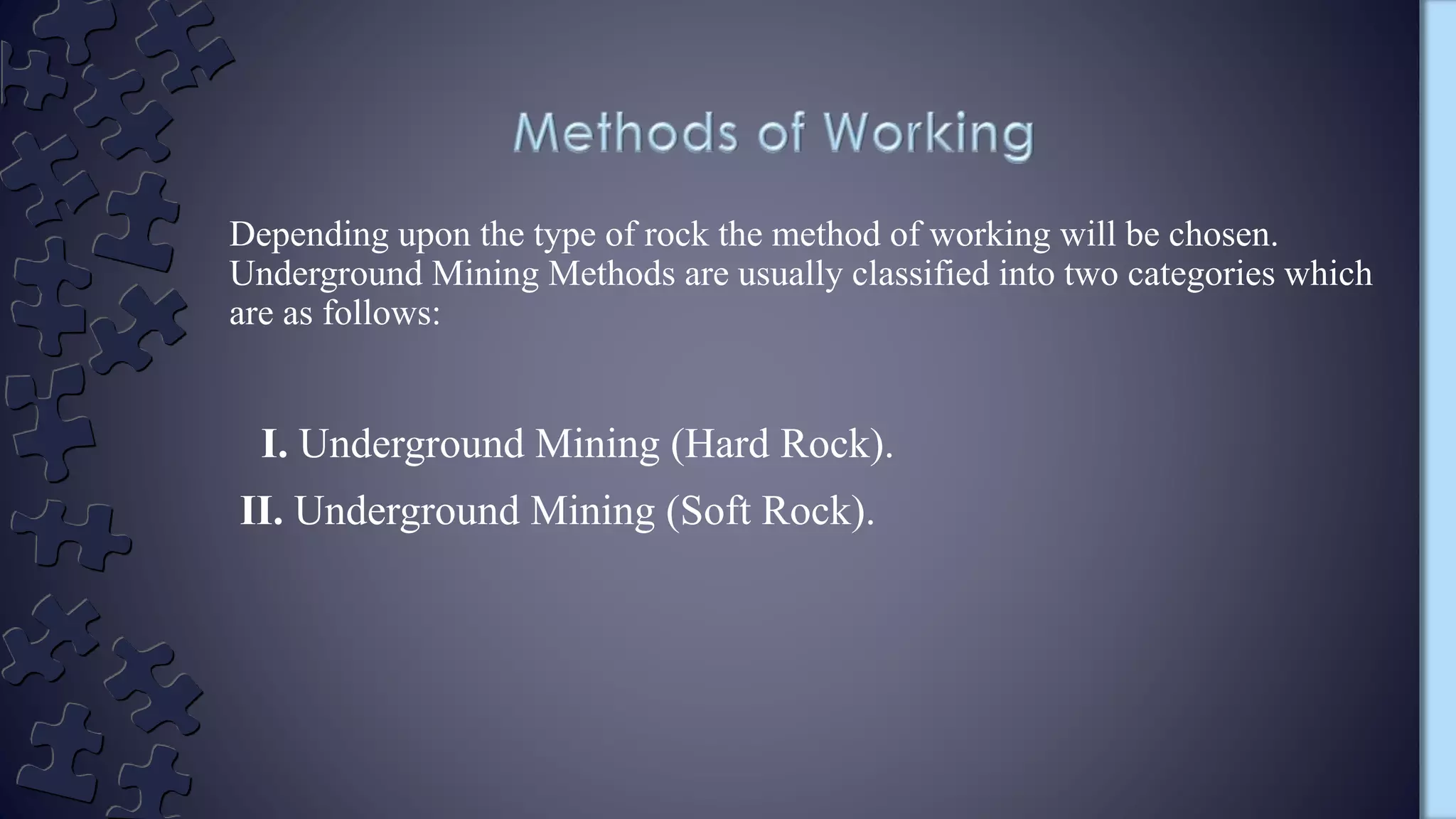Underground mining | PPTX