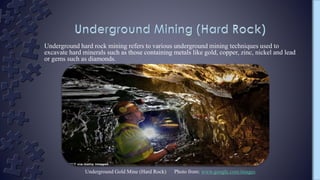 Underground mining | PPTX