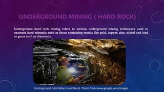 UNDERGROUND MINING presentation by final year students | PDF ...