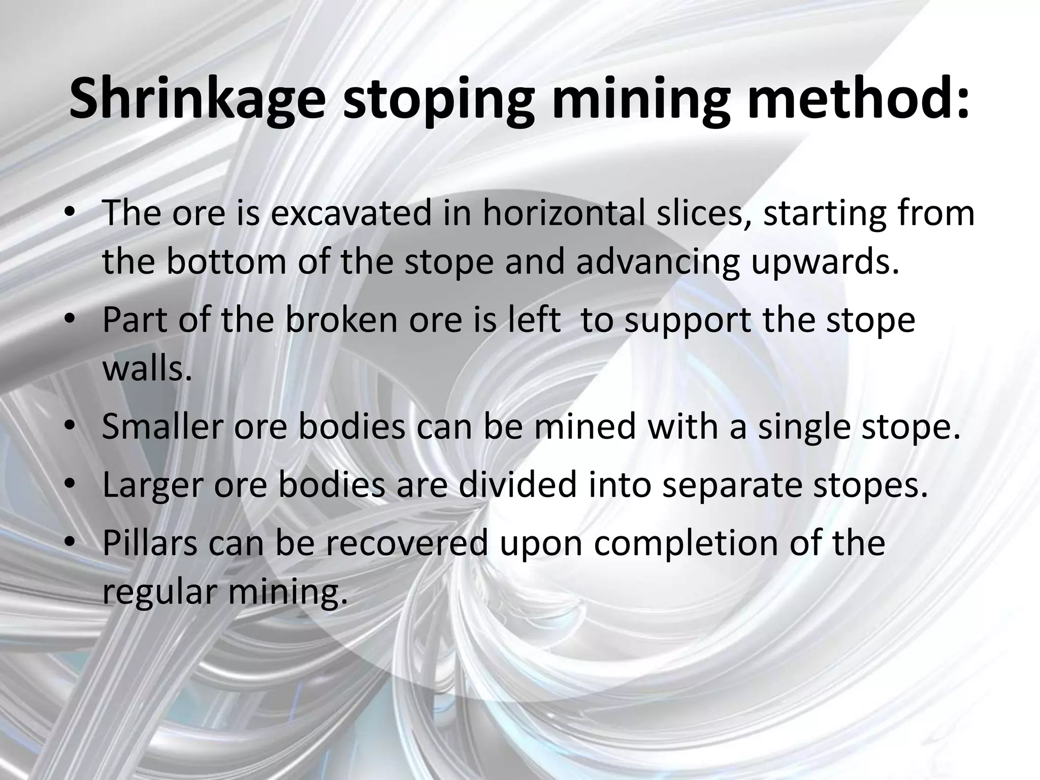 Underground mining method | PPTX