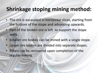 Underground mining method | PPTX