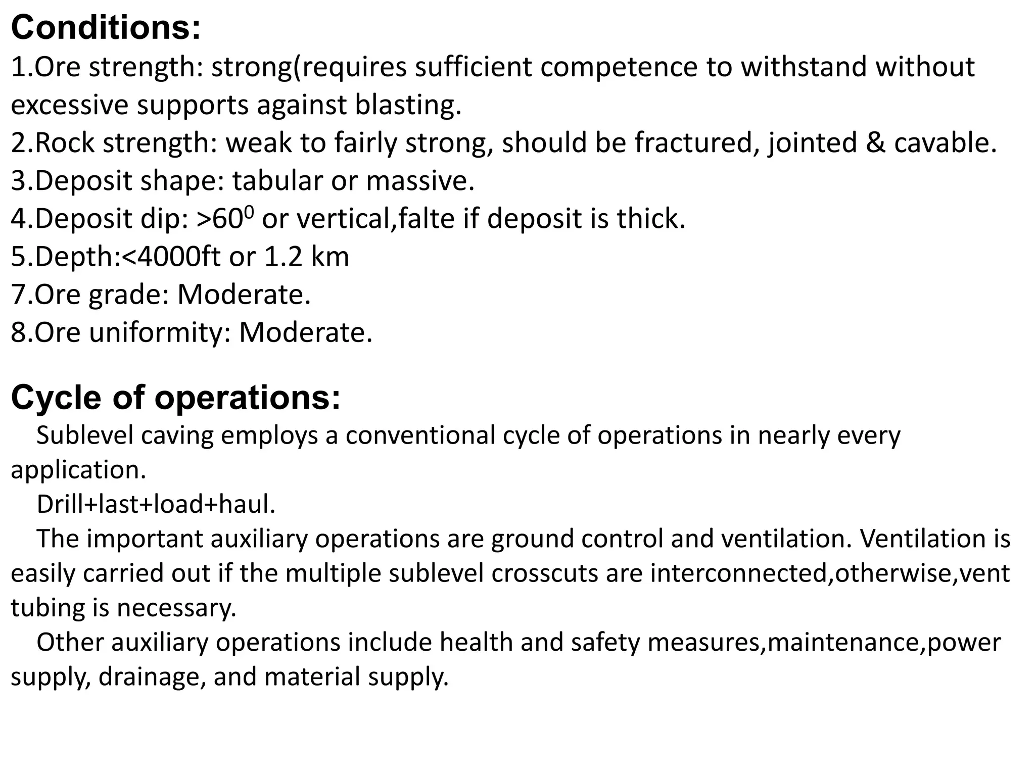 Underground mining methods | PPTX