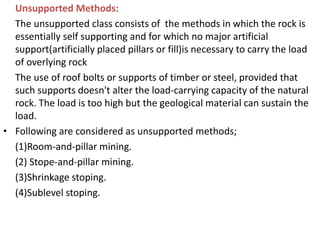 Underground mining methods | PPTX