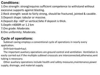 Underground mining methods | PPTX