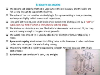 Underground mining methods | PPTX