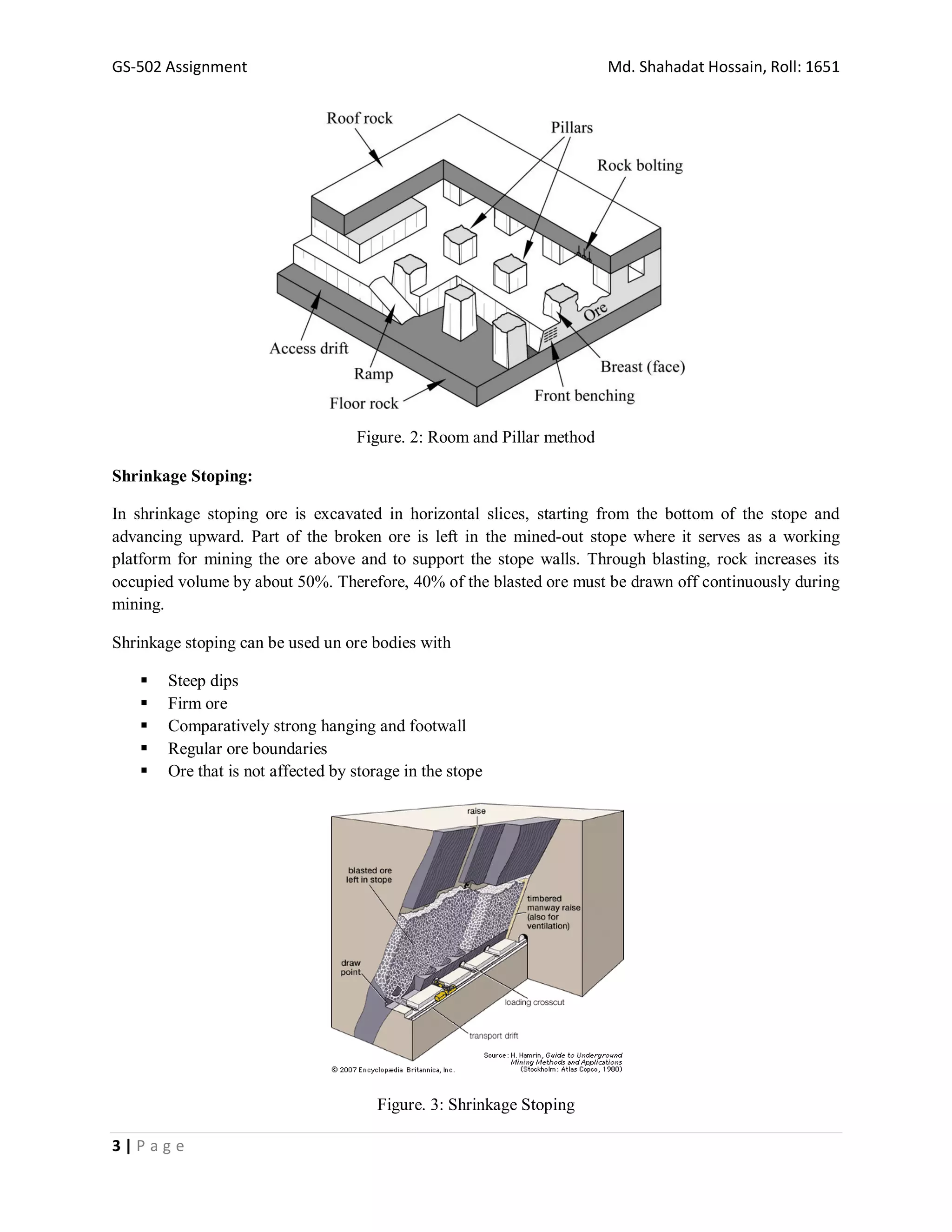 Underground mining methods + swot analysis of maddhapara granite | PDF