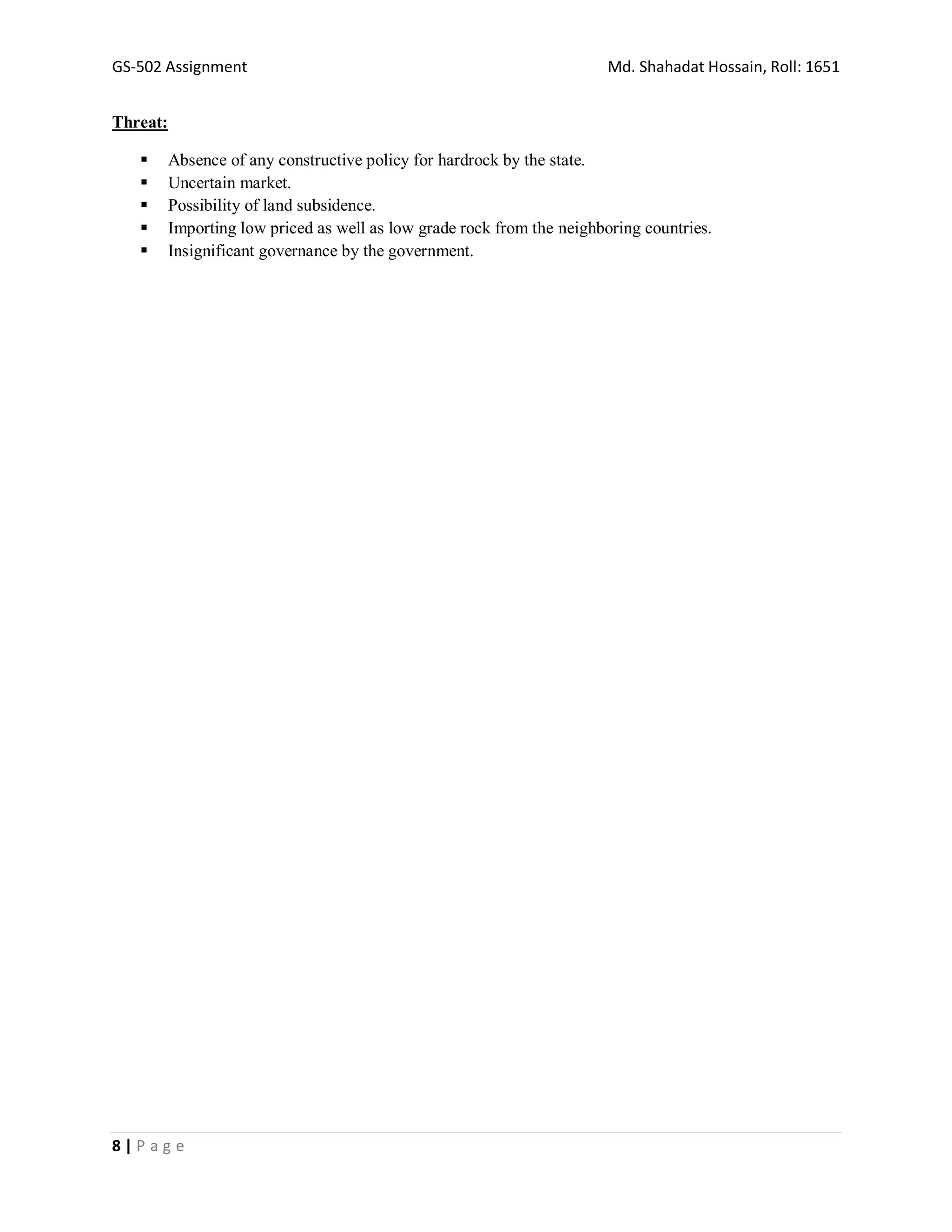 Underground mining methods + swot analysis of maddhapara granite | PDF