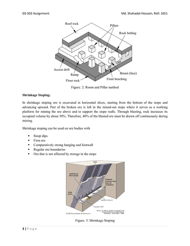 Underground mining methods + swot analysis of maddhapara granite | PDF