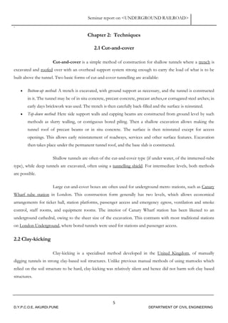 Under ground railway | DOCX