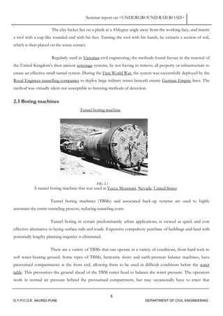 Under ground railway | DOCX