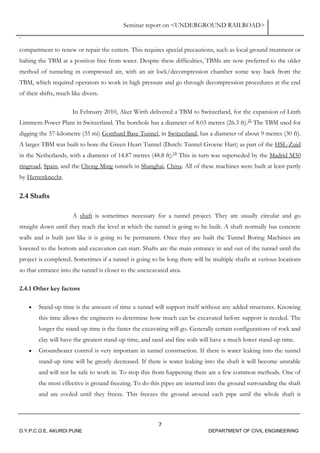 Under ground railway | DOCX