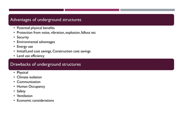 Introduction to Underground Structures _ Building Structures | PPT